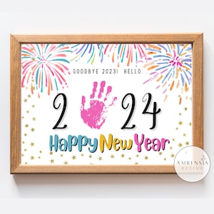Happy New Year 2023 Craft Handprint Little Sparkle Template Printable ...