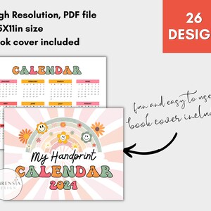 26 Design Handprint Calendar ,handprint Memory Book Printable for Prek ...