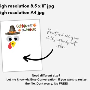 Turkey Handprint Craft, Autumn Fall Activity, Thanksgiving Printable ...