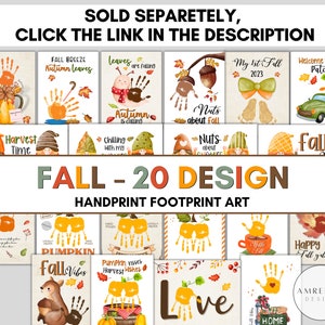 Fall Autumn Hanprint Footprint Art Kit Printable for Prek, Preschool ...