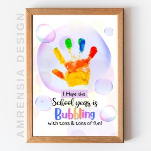 Handprint Art Craft First Day of School Preschool, Back to School ...