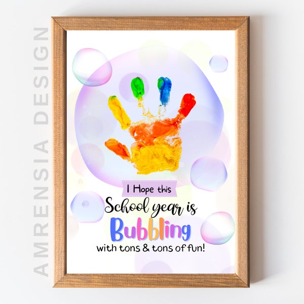 Back to School Handprint Craft - Etsy