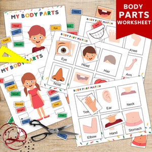 Body Parts Worksheet Printable, Body Parts Activity Sheet. Homeschool ...