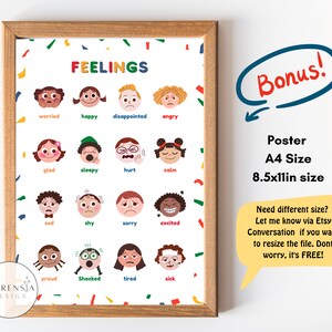 16 Feelings Handprint Craft, Poster Feelings, Flashcards and Match ...