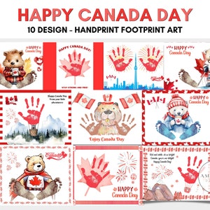 Bundle Happy Canada Day Easy Handprint Footprint Craft, Handprint Art ...