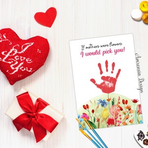 Flower Handprint Craft, Happy Mother's Day Handprint Art, Baby Toddler ...