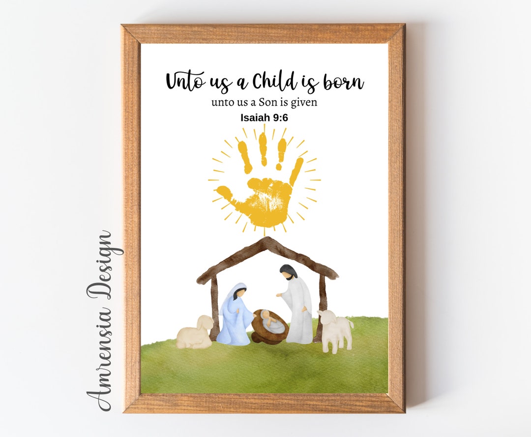 Navity Handprint Art, Christmas Handprint Art Winter Craft, Home ...