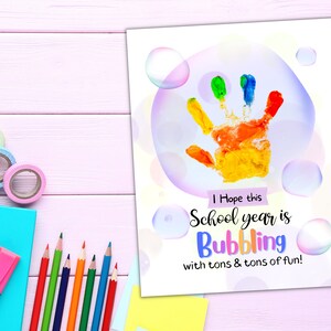 Handprint Art Craft First Day of School Preschool, Back to School ...