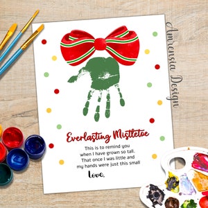 Everlasting Mistletoe Handprint Art, Mistletoes Handprint Craft ...