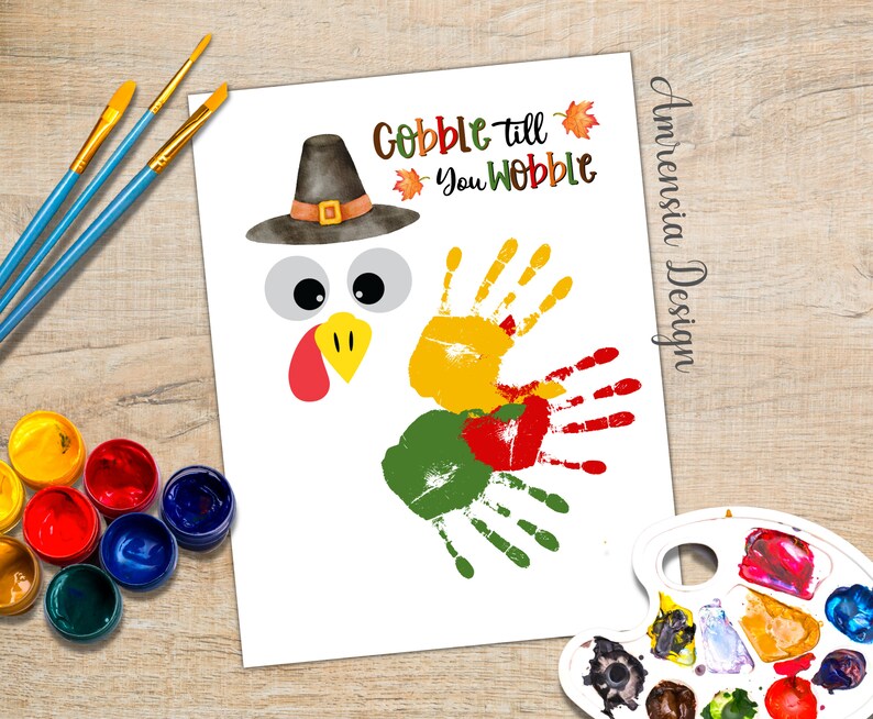 Turkey Handprint Craft Autumn Fall Activity Thanksgiving - Etsy