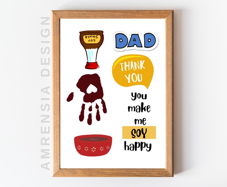 Fathers Day Handprint Keepsake for Dad Dad Birthday Gift DIY - Etsy
