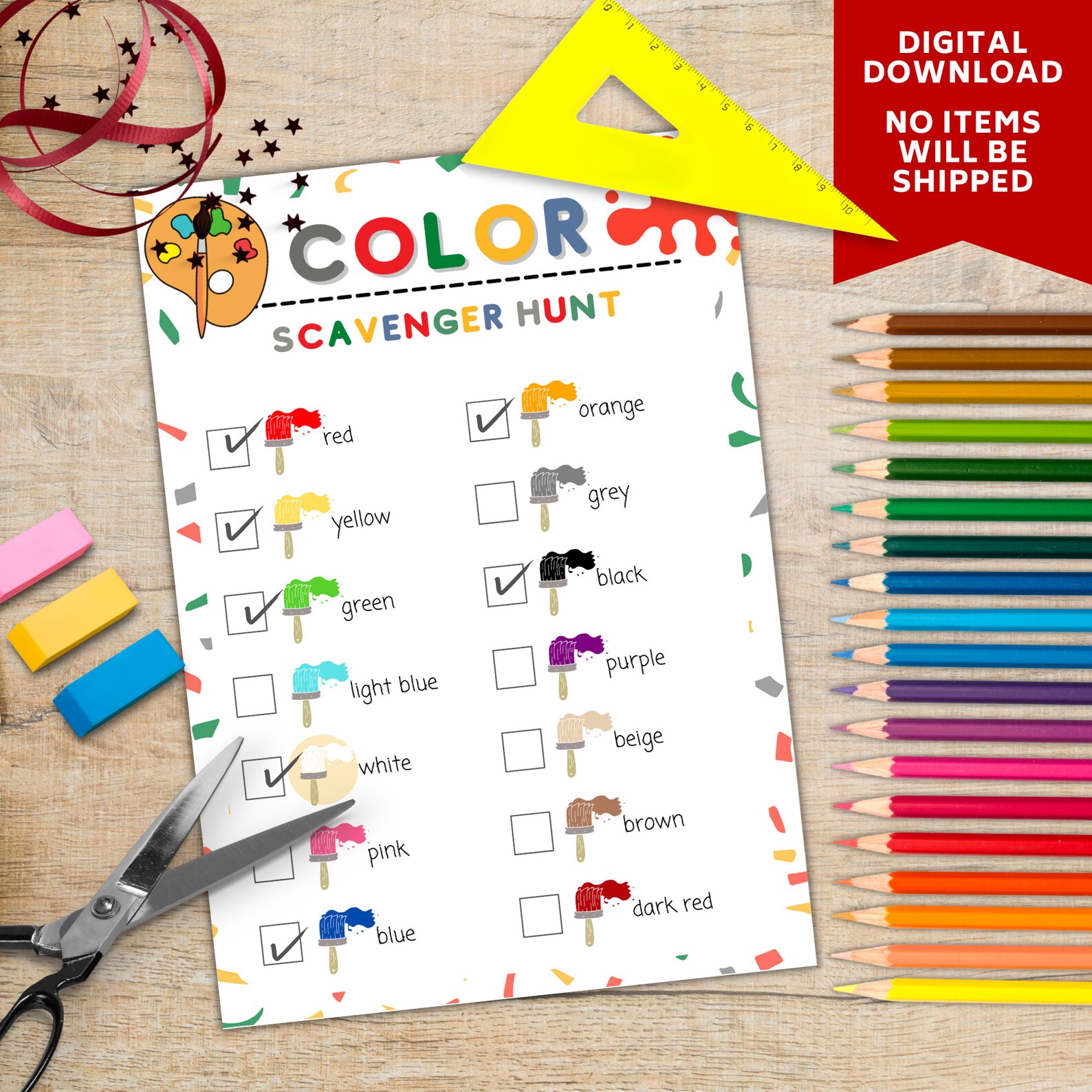 Indoor outdoor scavenger hunt scavenger hunt nature | Etsy