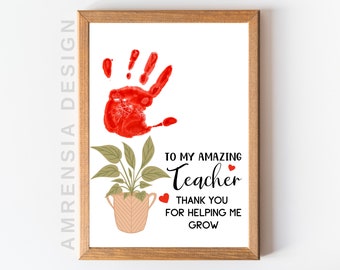 First Day of Daycare Handprint Art First Day of School - Etsy