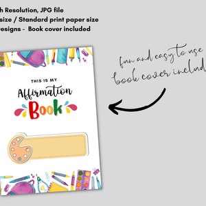 20 Design AFFIRMATION Book handprint Art Keepsake Craft - Etsy