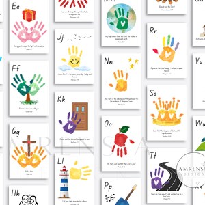 Alphabet of God's Word A to Z Bible Handprint Art Christian Handprint ...