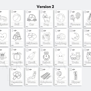 52 PAGES Orange ABC Baby Shower Theme Coloring Book, Baby's First ABC ...