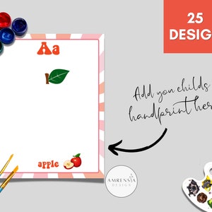 My Handprint Alphabet Book, Alphabet Handprint Art, Baby Toddler Child ...