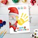 Printable Christmas Card, Santa Christmas Handprint Art, Kids Craft ...