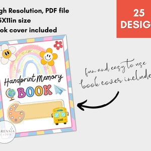 25 Design Handprint Memory Book Printable for Prek, Preschool ...