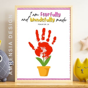 I Am Fearfully and Wonderfully Made, Sunday School DIY KID Craft ...