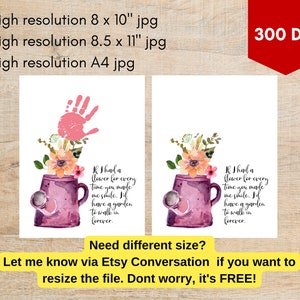 Spring Wildflower Handprint Craft, Gift for Grandma, Toddler Handprint ...