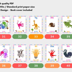 My Handprint Alphabet Book, Alphabet Handprint Art, Baby Toddler Child ...