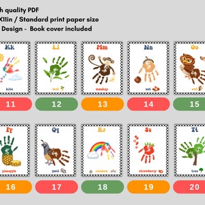 My Handprint Alphabet Book, Alphabet Handprint Art, Baby Toddler Child ...