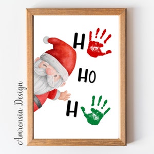 Handprint Art, Santa Claus Printable Template for Prek, Preschool ...