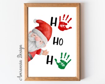 Santa Claus Handprint - Etsy