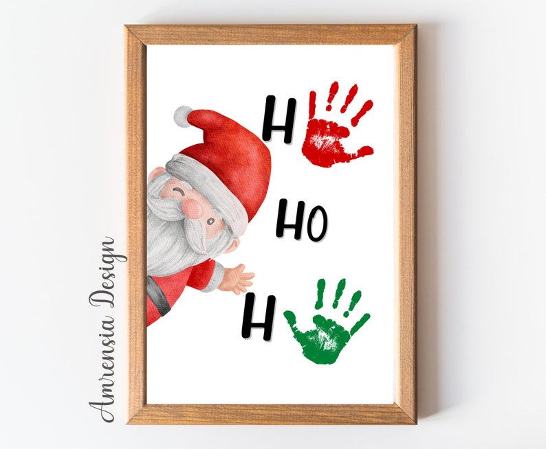 Handprint Art, Santa Claus Printable Template for Prek, Preschool ...