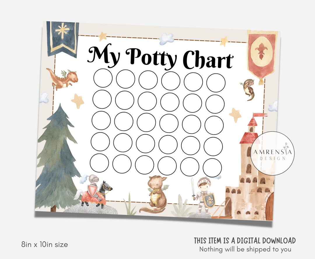 Potty Training Chart, My Potty Chart Printable, Potty Training Reward ...