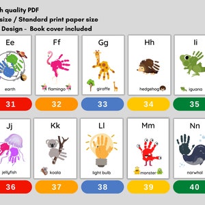 My Handprint Alphabet Book, Alphabet Handprint Art, Baby Toddler Child ...