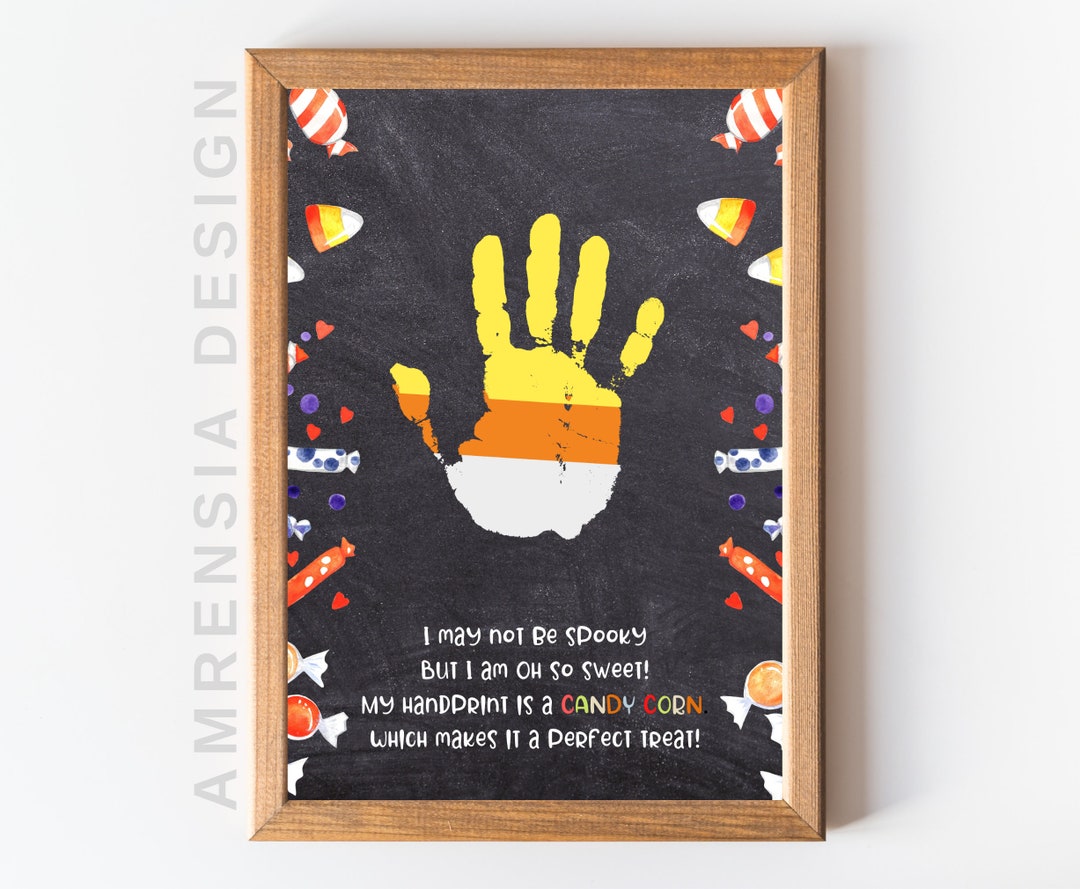 Handprint Art Candy Corn Poem Craft, Happy Halloween Keepsake Craft ...