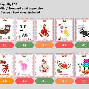 My Handprint Alphabet Book, Alphabet Handprint Art, Baby Toddler Child ...