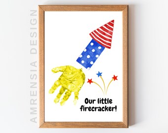 Little Firecracker Footprint - Etsy