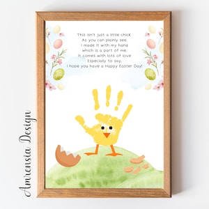 Happy Easter Craft, Easter Poem Handprint Art Template for Baby Kids ...