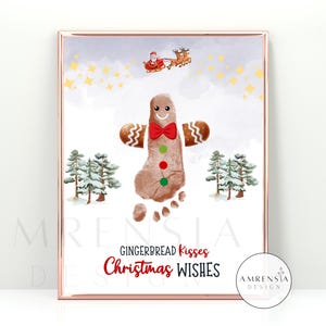 20 DESIGN Christmas Card, Easy Craft Handprint Footprint Finger Art ...