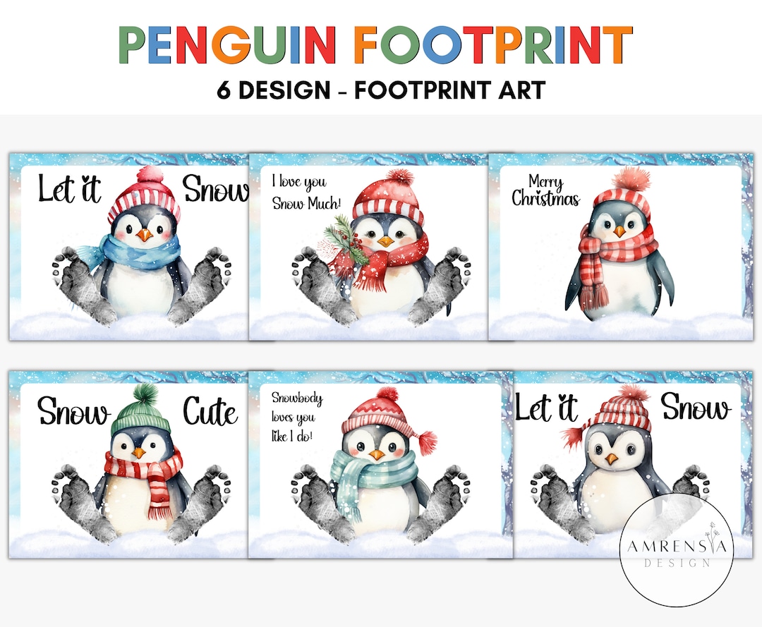 Bundle Snowman Footprint Art, Snowman Craft, Christmas Home Decoration ...