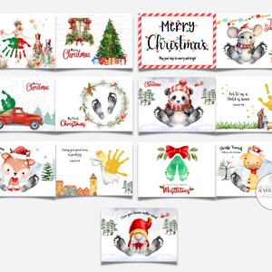 25 Design BUNDLE Christmas Craft Handprint Footprint Finger Art ...