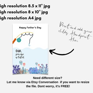 Dad You're a Catch, Fathers Day Handprint Keepsake for Dad, DIY ...