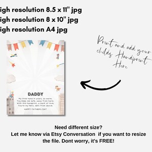 Dad Hero Poem Happy Fathers Day Handprint Art, Father's Day Gift ...