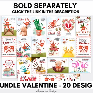 15 Design BUNDLE Happy Valentine's Day Craft Handprint Footprint Art ...