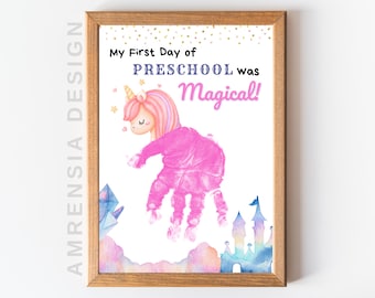 First Day of Daycare Handprint Art, First Day of School, Handprint ...