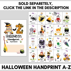 15 Design BUNDLE Handprint Footprint Art,happy Halloween Keepsake Craft ...
