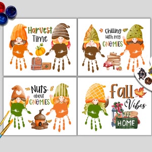 Fall Autumn Printable Handprint Footprint Art, Toddler Kids Baby ...