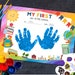 2 Versions Personalize My First Day of Preschool Handprint Art, My ...