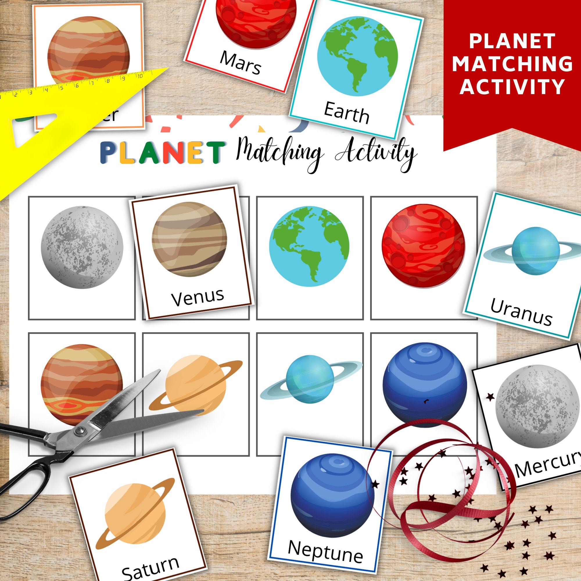 Planets Matching Worksheet