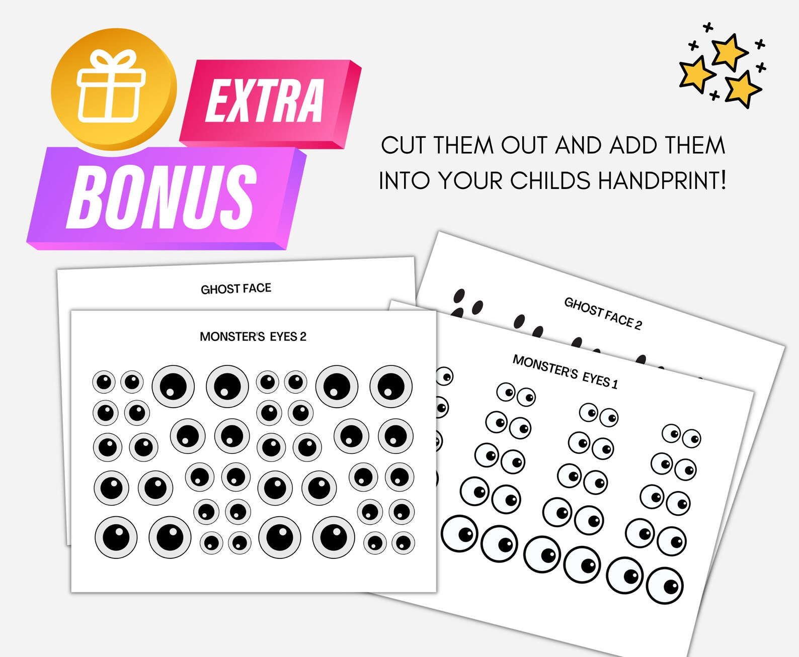 15 Design BUNDLE Handprint Footprint Arthappy Halloween - Etsy