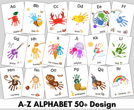 My Handprint Alphabet Book Alphabet Handprint Art Baby - Etsy
