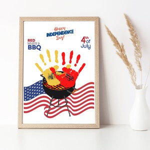 Easy Handprint Craft for Independence Day Happy 4th of July, Handprint ...